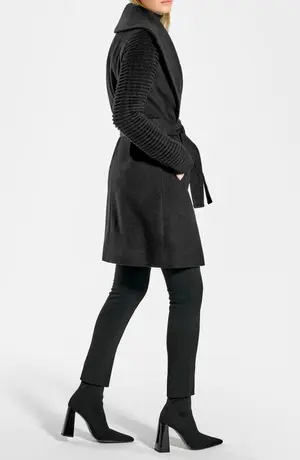 Sentaler Rib Sleeve Alpaca And Wool Wrap Coat