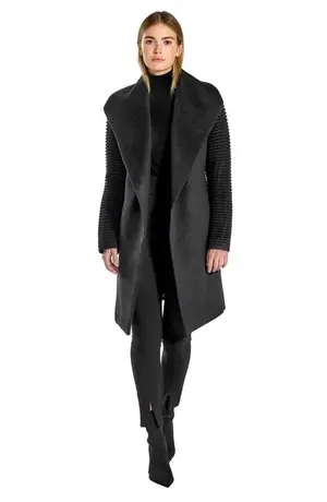 Sentaler Rib Sleeve Alpaca And Wool Wrap Coat