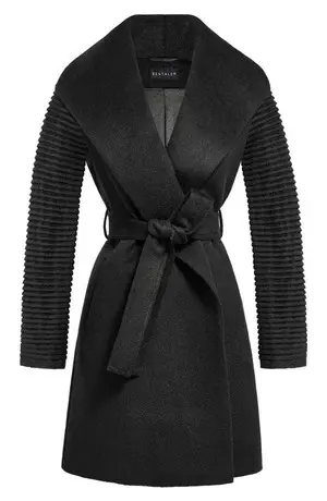 Sentaler Rib Sleeve Alpaca And Wool Wrap Coat