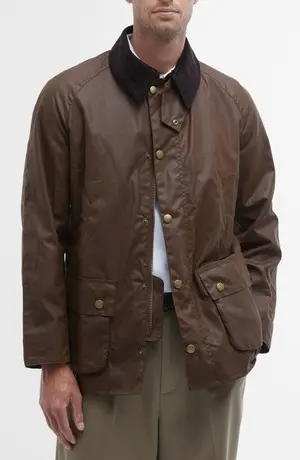 Barbour Ashby Waxed Cotton Jacket - Bark