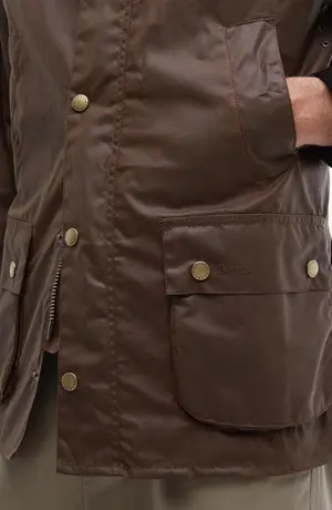 Barbour Ashby Waxed Cotton Jacket - Bark