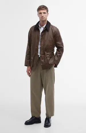 Barbour Ashby Waxed Cotton Jacket - Bark