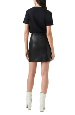 French Connection Crolenda Faux Leather Mini Skirt
