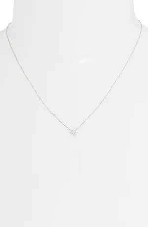 Anzie Sapphire Starburst Pendant Necklace