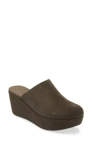 Chocolat Blu Wedge Mules Clogs For Women