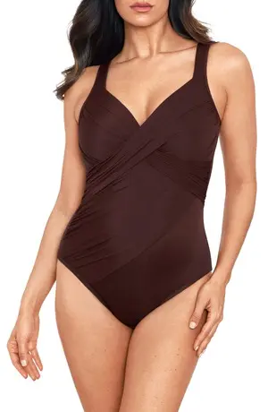 Miraclesuit Miraclesuit® Rock Solid Revele One-Piece Swimsuit Sumatra Brown