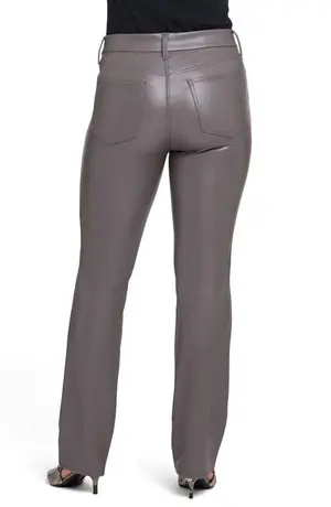 NYDJ Marilyn Faux Leather Straight Leg Pants - Falcon