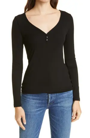 Ag Anita V-neck Long Sleeve Henley