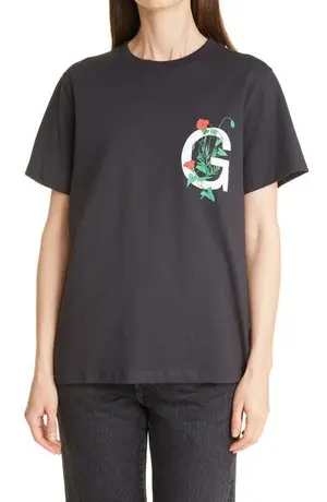 GANNI Graphic Tee - Phantom