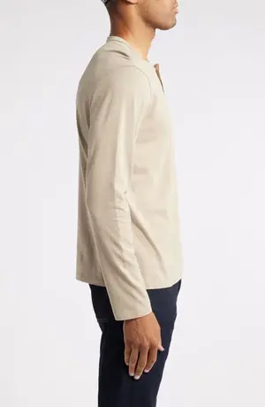 Ag Bryce Long Sleeve Henley Shirt - Dry Dust