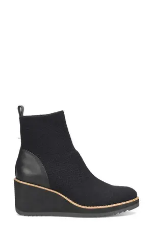 SOFFT Elaina Knit Wedge Bootie - Black