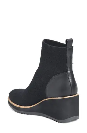 SOFFT Elaina Knit Wedge Bootie - Black