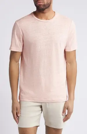 Nordstrom Linen Crewneck T-shirt - Pink Cake