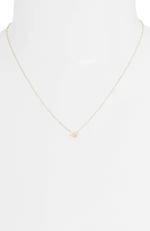 Anzie Diamond Starburst Pendant Necklace