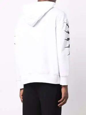 Neil Barrett Thunderbolt Print Hoodie - White