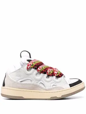 LANVIN Curb Lace-up Sneakers - White