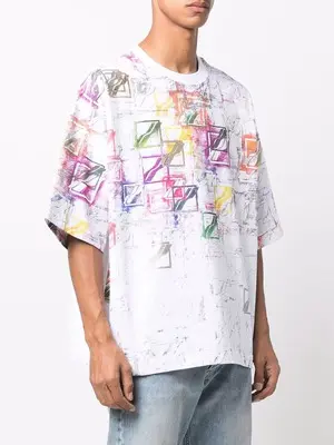 We11Done Graphic Logo-print Cotton T-shirt