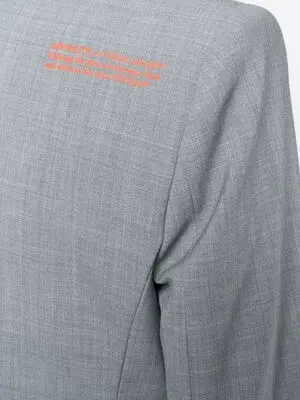 Off-White Text-print Tailored Blazer
