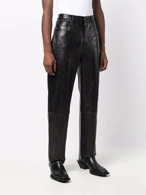 MARINE SERRE Crescent-moon Print Trousers