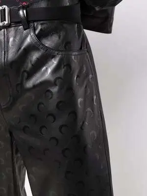 MARINE SERRE Crescent-moon Print Trousers