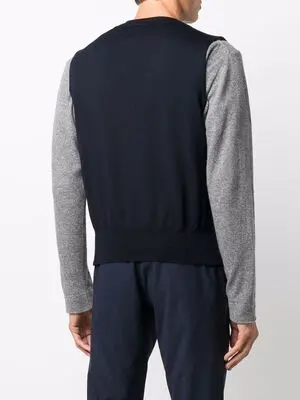 FILERIA Knitted Sweater Vest - Blue