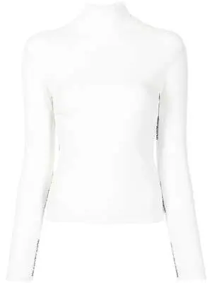 Alexander Wang Logo Jacquard Trim Top