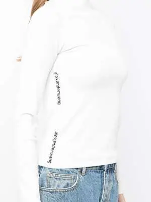 Alexander Wang Logo Jacquard Trim Top