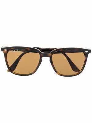 Ray-ban Tortoiseshell-effect Square Sunglasses - Brown