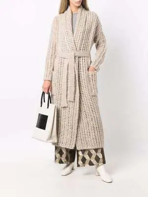 UMA WANG Open-knit Long Cardigan