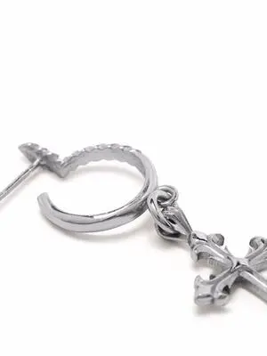 Emanuele Bicocchi Fleury Cross Charm Earring - Silver