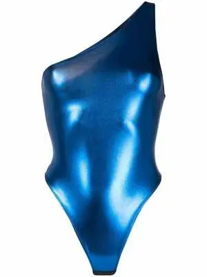 MAISON CLOSE Asymmetric Bodysuit - Blue
