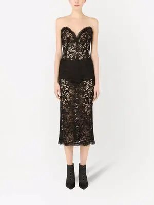Dolce & Gabbana Sleeveless Tulle Midi Dress
