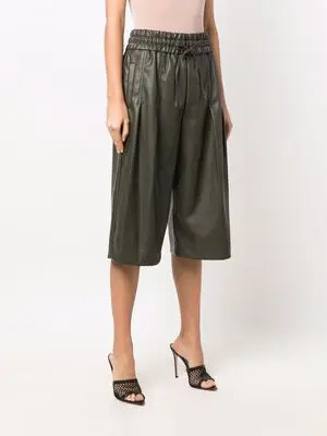 3.1 Phillip Lim Vegan Leather Box-pleat Culottes
