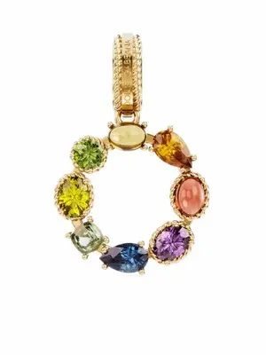 Dolce & Gabbana Rainbow Alphabet O Multi-stone Pendant - Gold