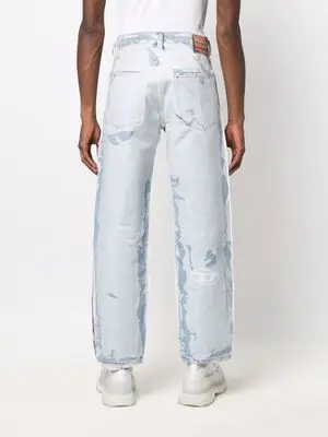 DIESEL® Peel-off Effect Straight-leg Jeans