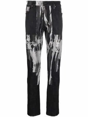 DIESEL® D-kras Slim-fit Jeans With Graphic Print