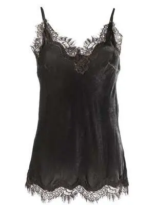 Gold Hawk Lace-trim Camisole Top