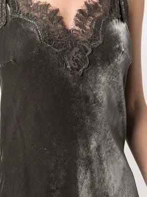 Gold Hawk Lace-trim Camisole Top