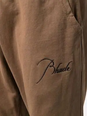 Rhude Drawstring-waist Track Trousers - Brown