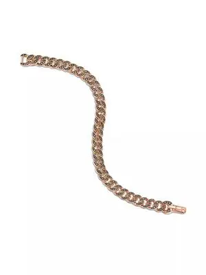 David Yurman 18kt Rose Gold Diamond Curb Chain Bracelet