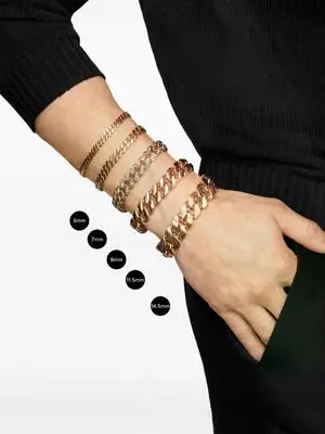 David Yurman 18kt Rose Gold Diamond Curb Chain Bracelet