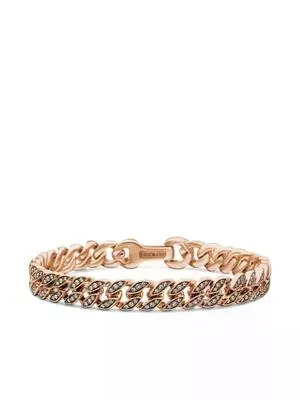 David Yurman 18kt Rose Gold Diamond Curb Chain Bracelet