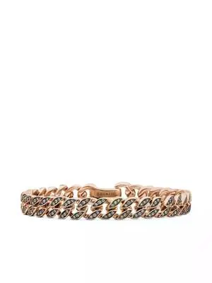 David Yurman 18kt Rose Gold Diamond Curb Chain Bracelet