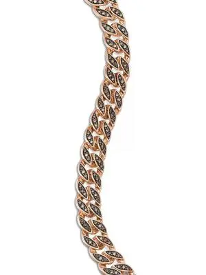 David Yurman 18kt Rose Gold Diamond Curb Chain Bracelet