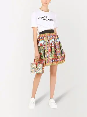 Dolce & Gabbana Graphic-print A-line Skirt