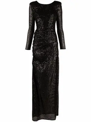 Elisabetta Franchi Sequined Slit Back Grown