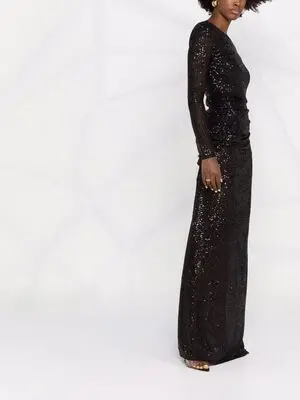 Elisabetta Franchi Sequined Slit Back Grown