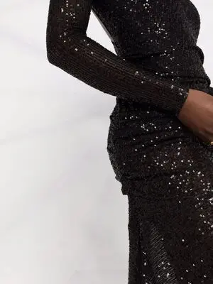 Elisabetta Franchi Sequined Slit Back Grown