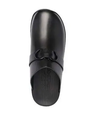 FERRAGAMO Gancini Clogs - Black