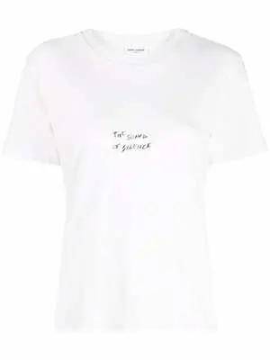 Saint Laurent Round Neck T-shirts For Women